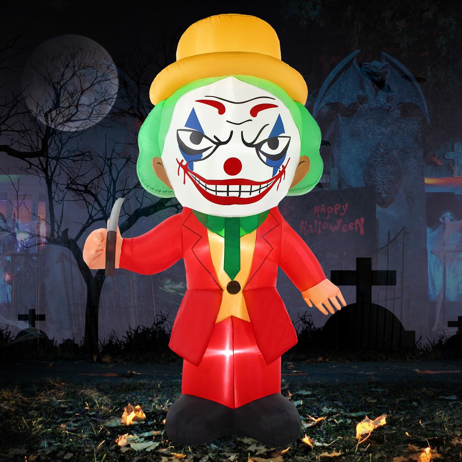 Amazon.com: Kofero 7FT Halloween Inflatable Clown Outdoor Decorations ...