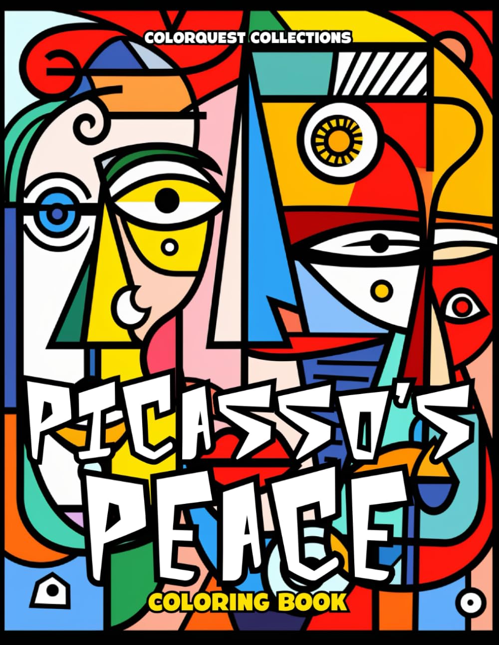 Amazon.com: Picasso's Peace: An Abstract Faces Coloring Book for Adults ...