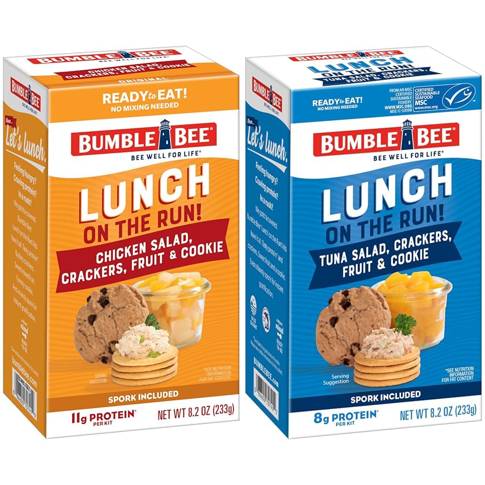 Amazon.com: Bumble Bee Lunch on the Run Bulk Bundle (8 Total Kits) - Original Tuna Salad and ...