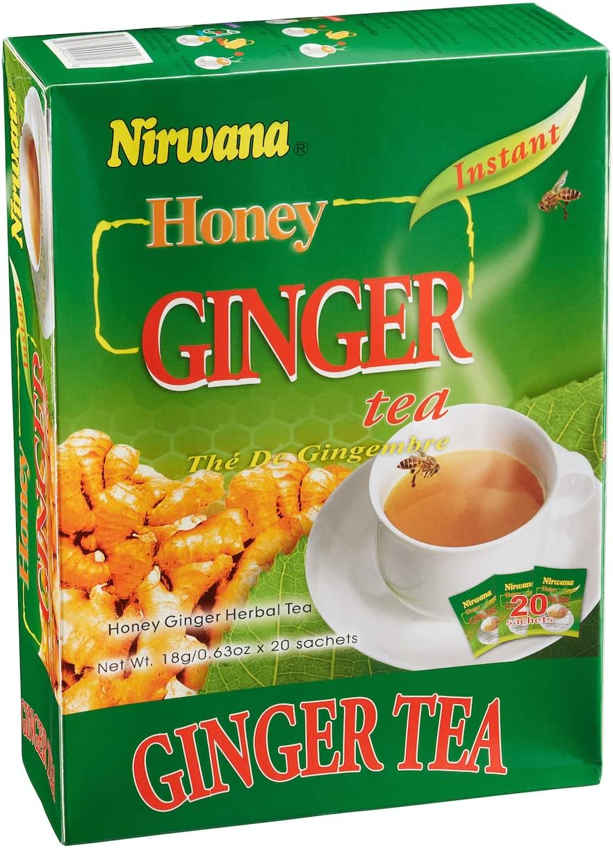 Amazon.com : Honey Ginger Tea – Soothing Herbal Blend with Lemon and Ginger | Caffeine-Free ...