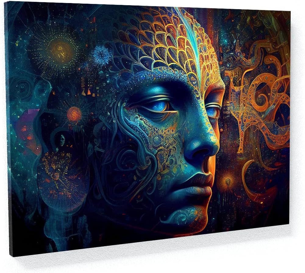 Amazon.com: Sense Canvas Dmt Trippy Consciousness 82 Canvas Art - Home ...