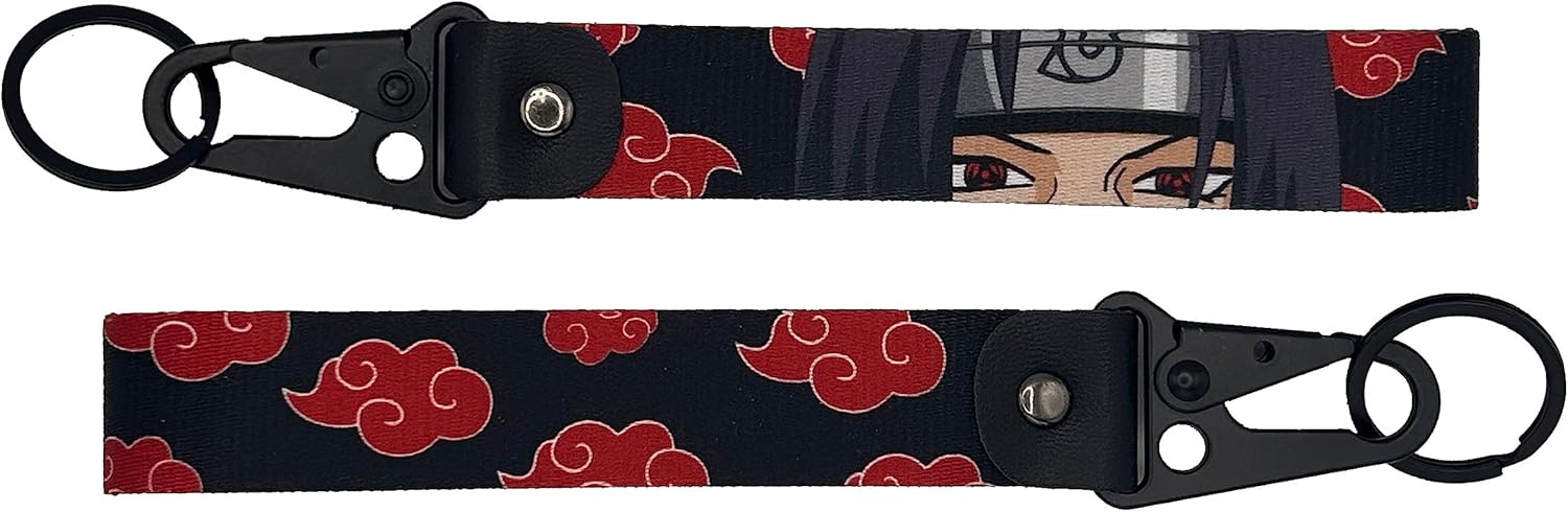 Amazon.com: Akatsuki Ninja Red Clouds Anime Keychains and Jet Tags for ...