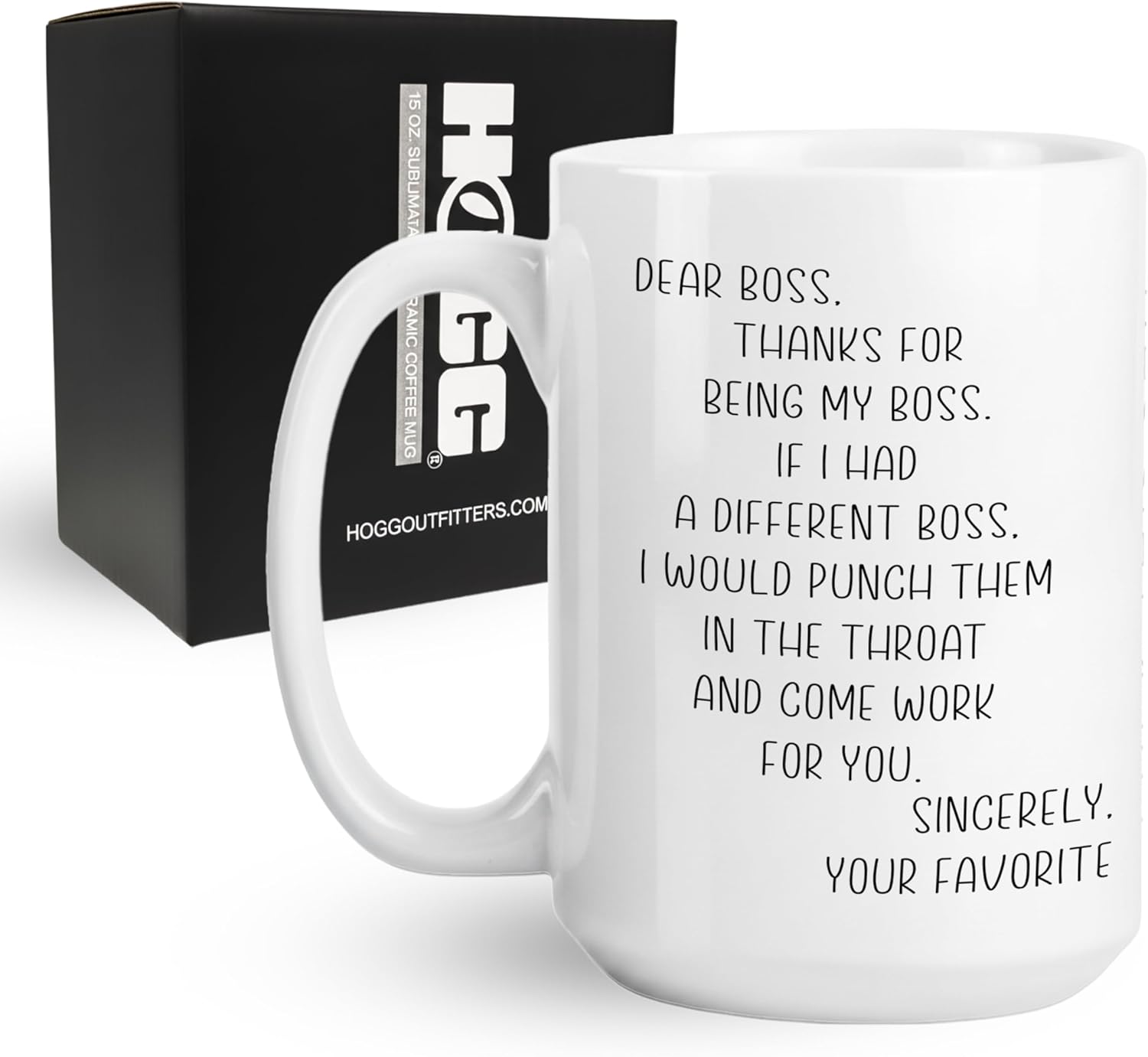 Amazon.com: Hogg Best Boss Mug, 15 oz Ceramic Funny Coffee Cup, Funny ...