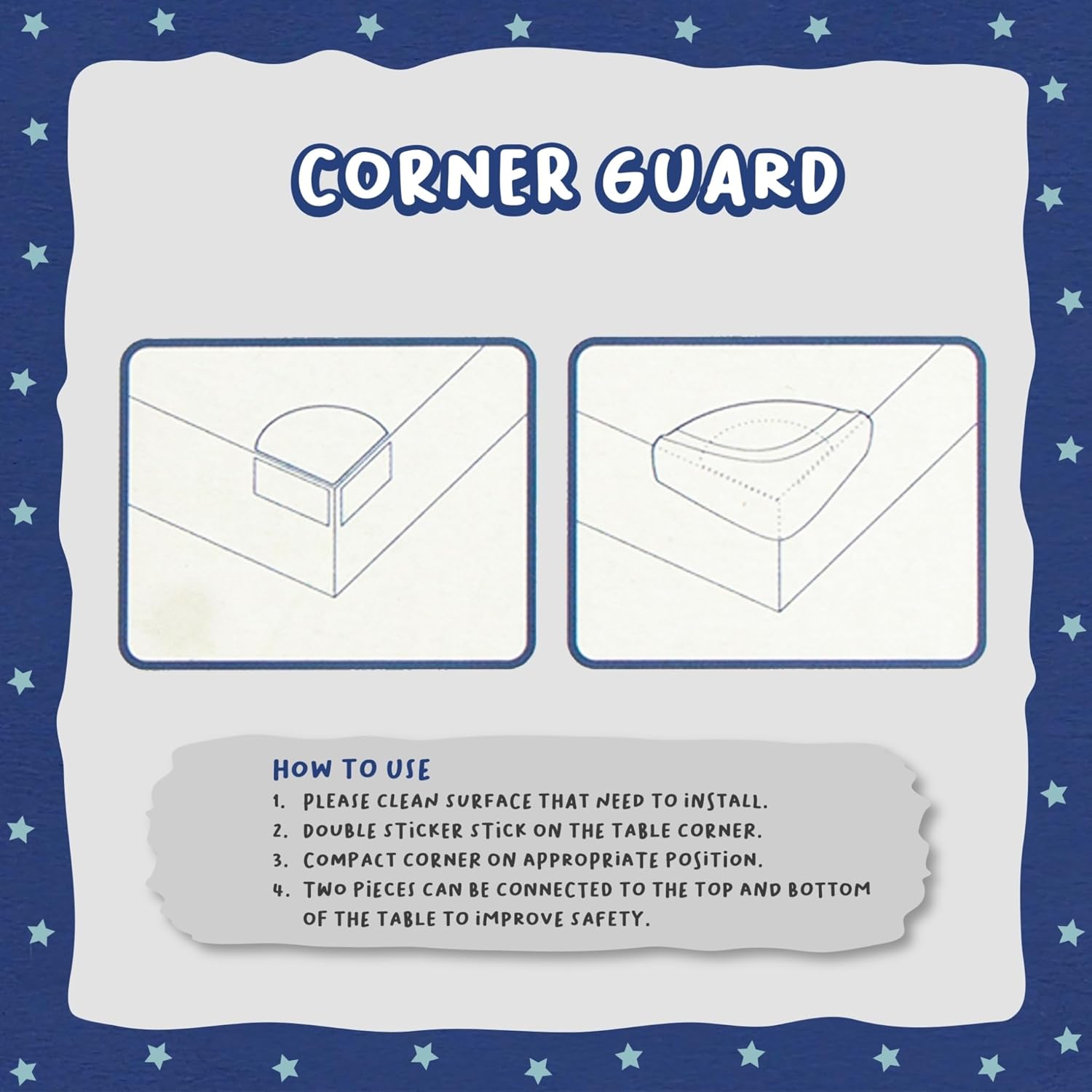 Corner protectors, pack of 4 pieces, corner protectors, table corners ...