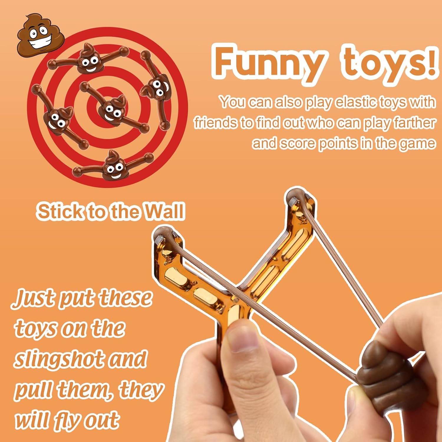 Vibbang Catapult Poo Slingshot, Novelty Venting Tricky Poop Slingshot ...