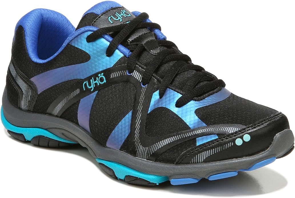 Amazon.com | Ryka Women's Influence Cross Trainer, Black/Blue Multi, 10 ...
