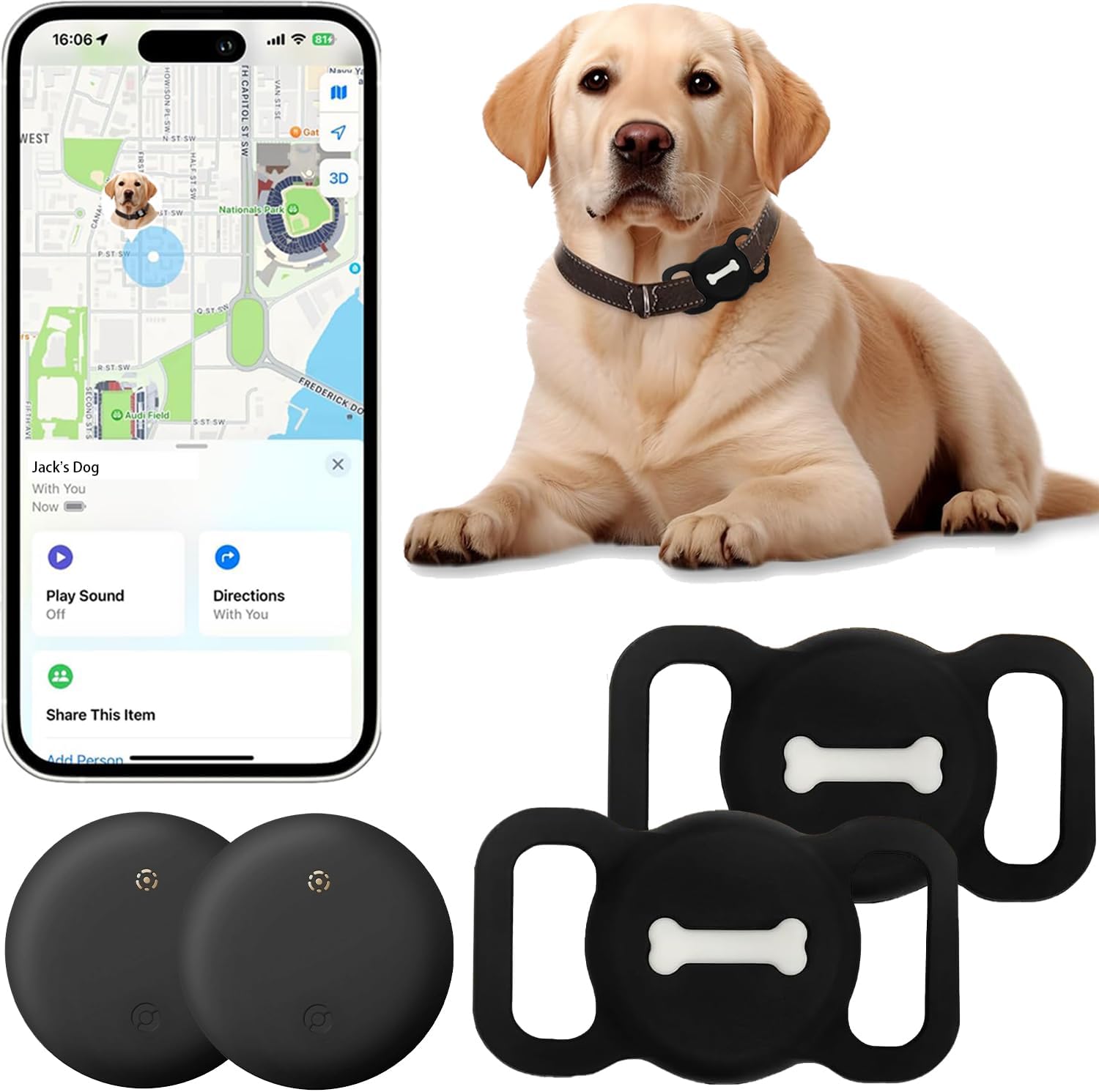 [2 Pack] Item Locator, VISOOP Bluetooth Tracker Finder Works with Apple ...