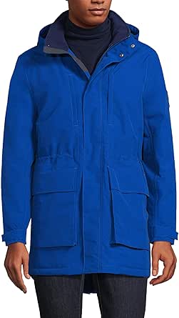 Lands' End Mens Squall Waterproof Parka Evening Cobalt Regular Large at ...