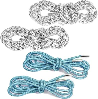 Amazon.com: 4Pcs Sparkling Crystal Rhinestone Shoelaces with Glittery ...