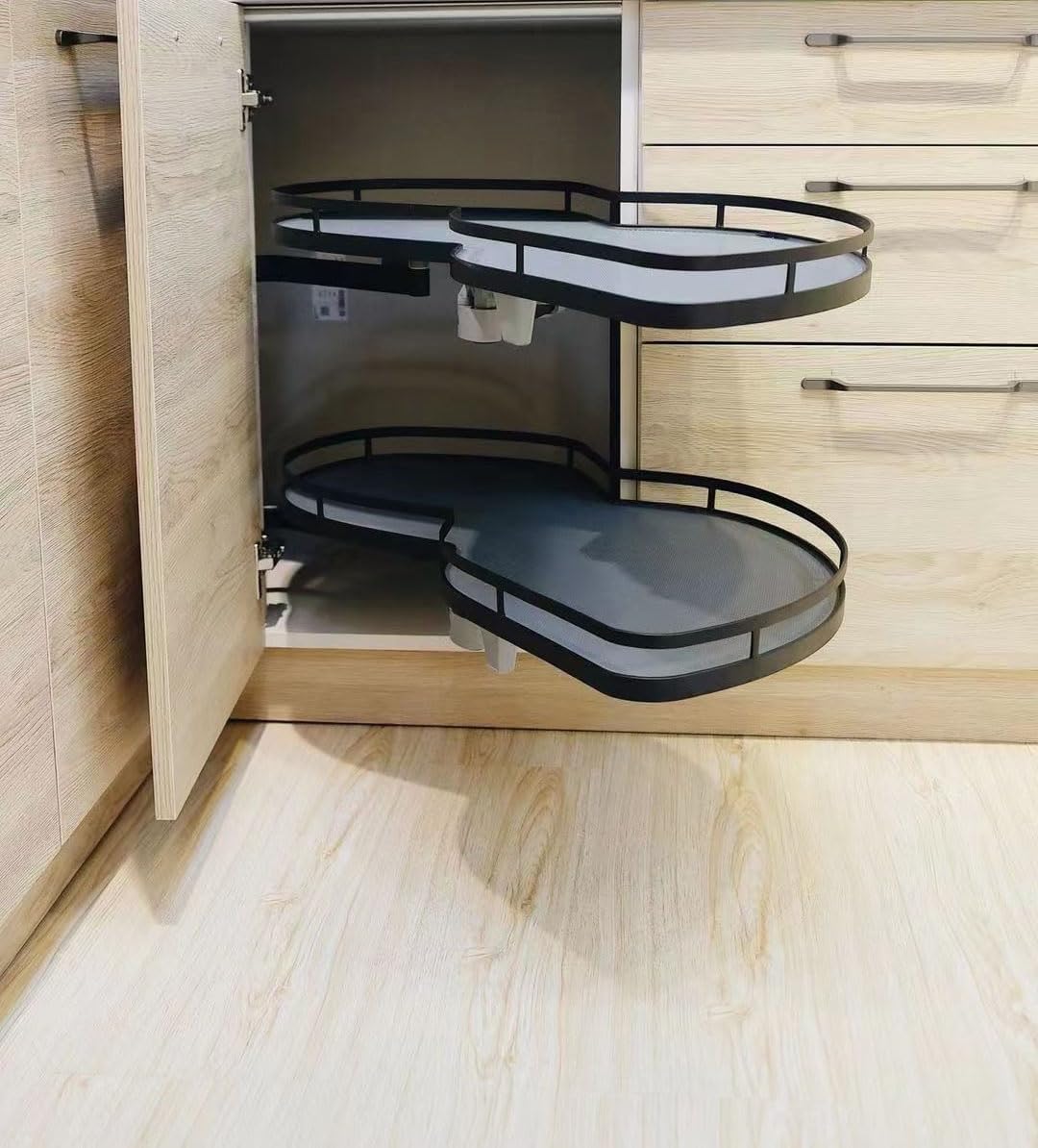 OsBeLe Kitchen Corner Carousel Organizer, Corner Cupboard Pull Out ...