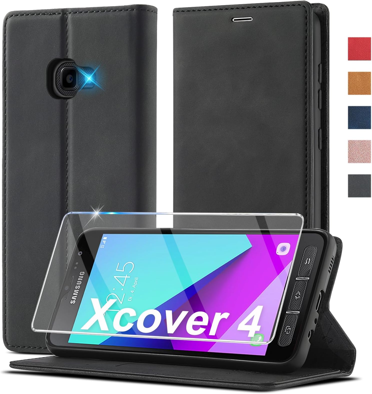 Handyhülle für Samsung Galaxy Xcover 4 / 4s Hülle Leder für Samsung ...