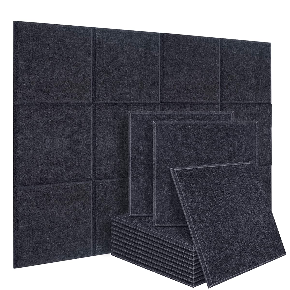 Snapklik.com : DEKIRU New 12 Pack Acoustic Foam Panels, 12 X 12 X 0.4 ...