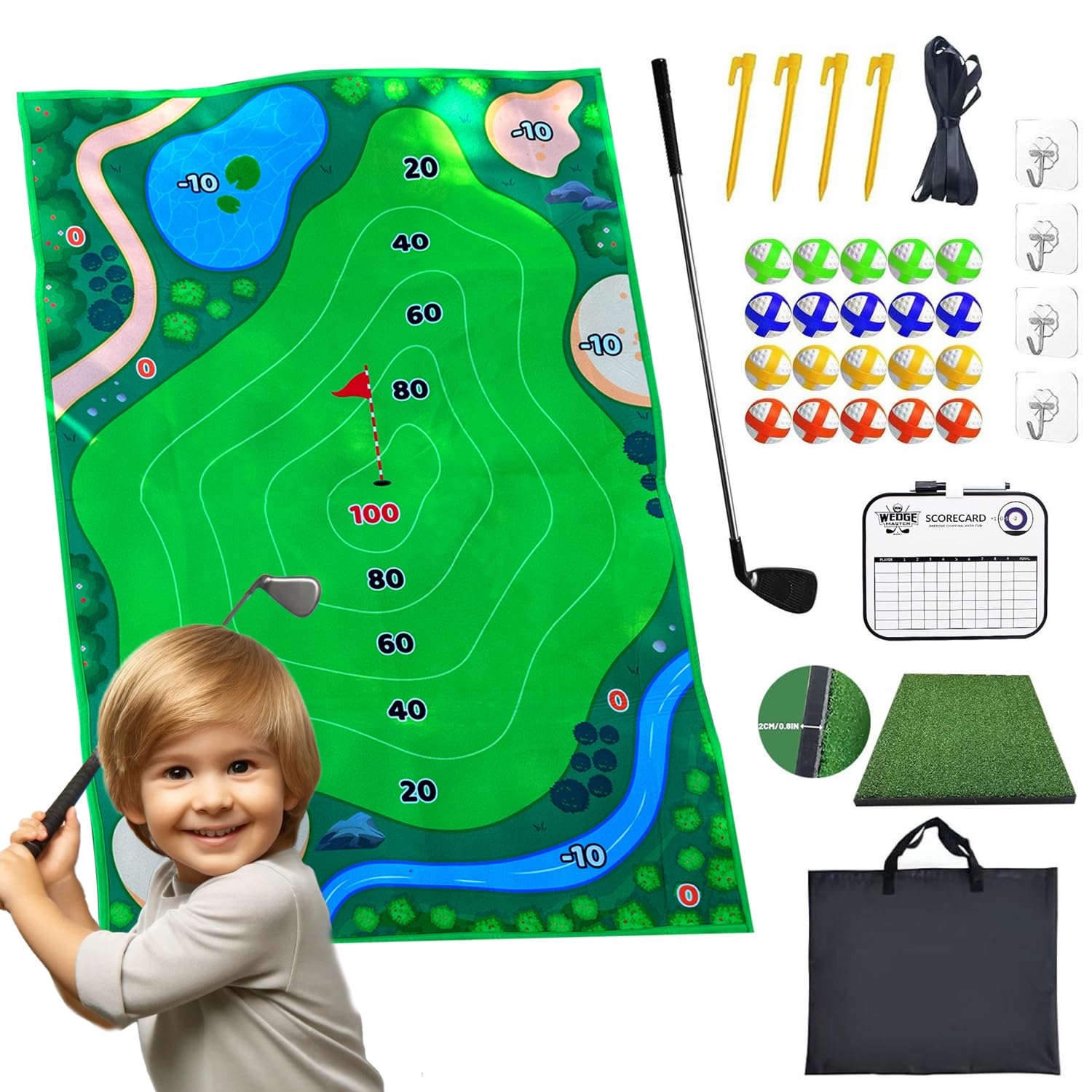 TIGER LIMA Golf Game Set with Club, Garden Game Set with All Golf ...