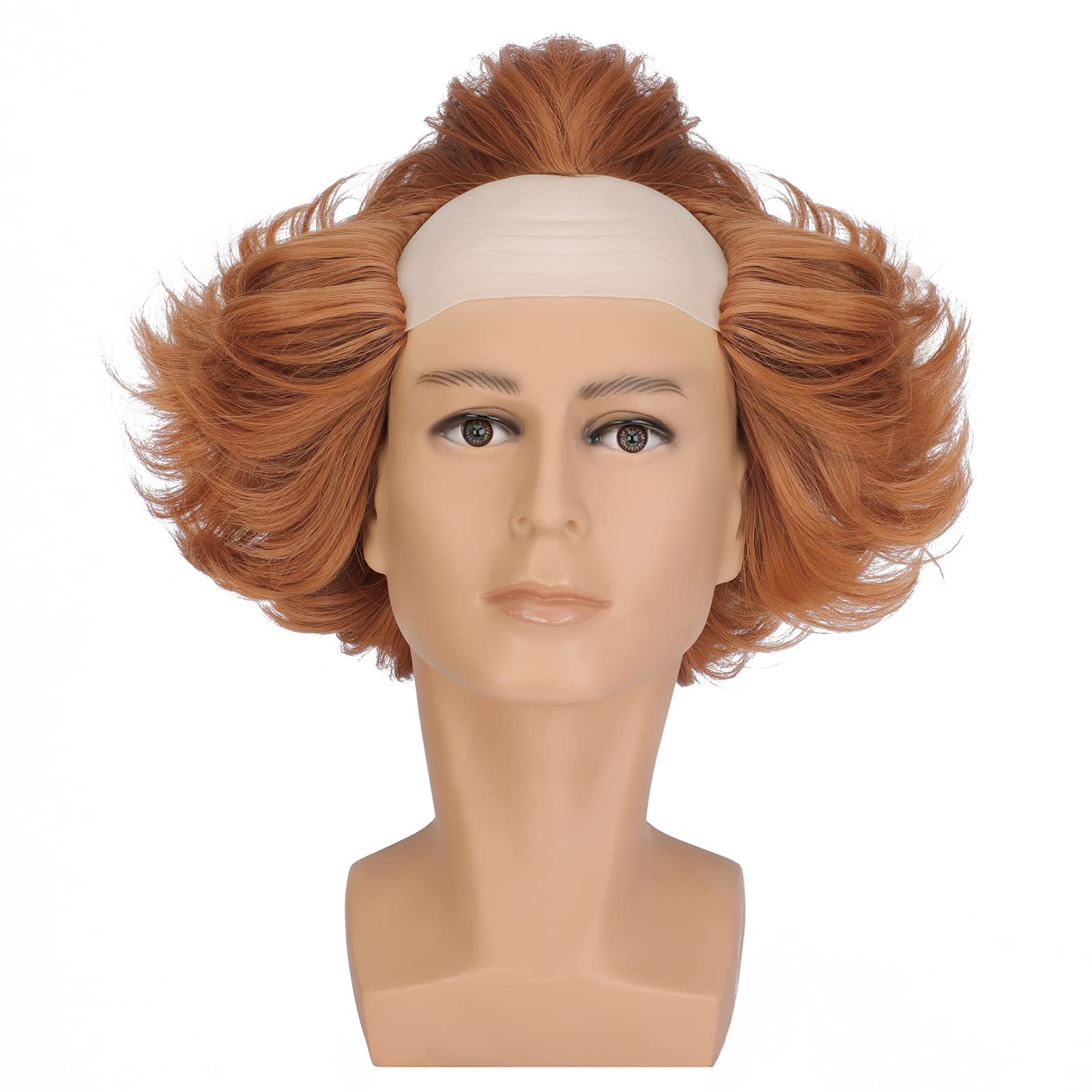 Snapklik.com : Curly Bald Wig For Old Men Ginger Brown Pennywise IT ...