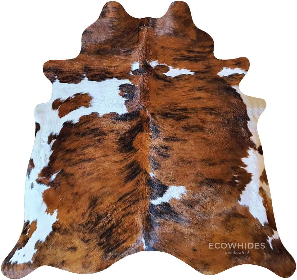 Amazon.com: Tricolor Cowhide Rug Classic Brown, Black and White Color ...
