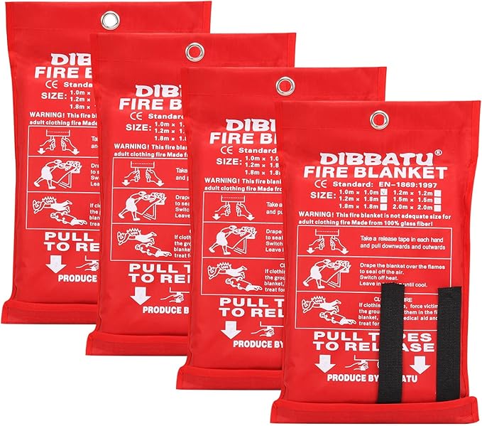 Amazon.com: DIBBATU Fire Blanket Emergency for Kitchen, Suppression ...