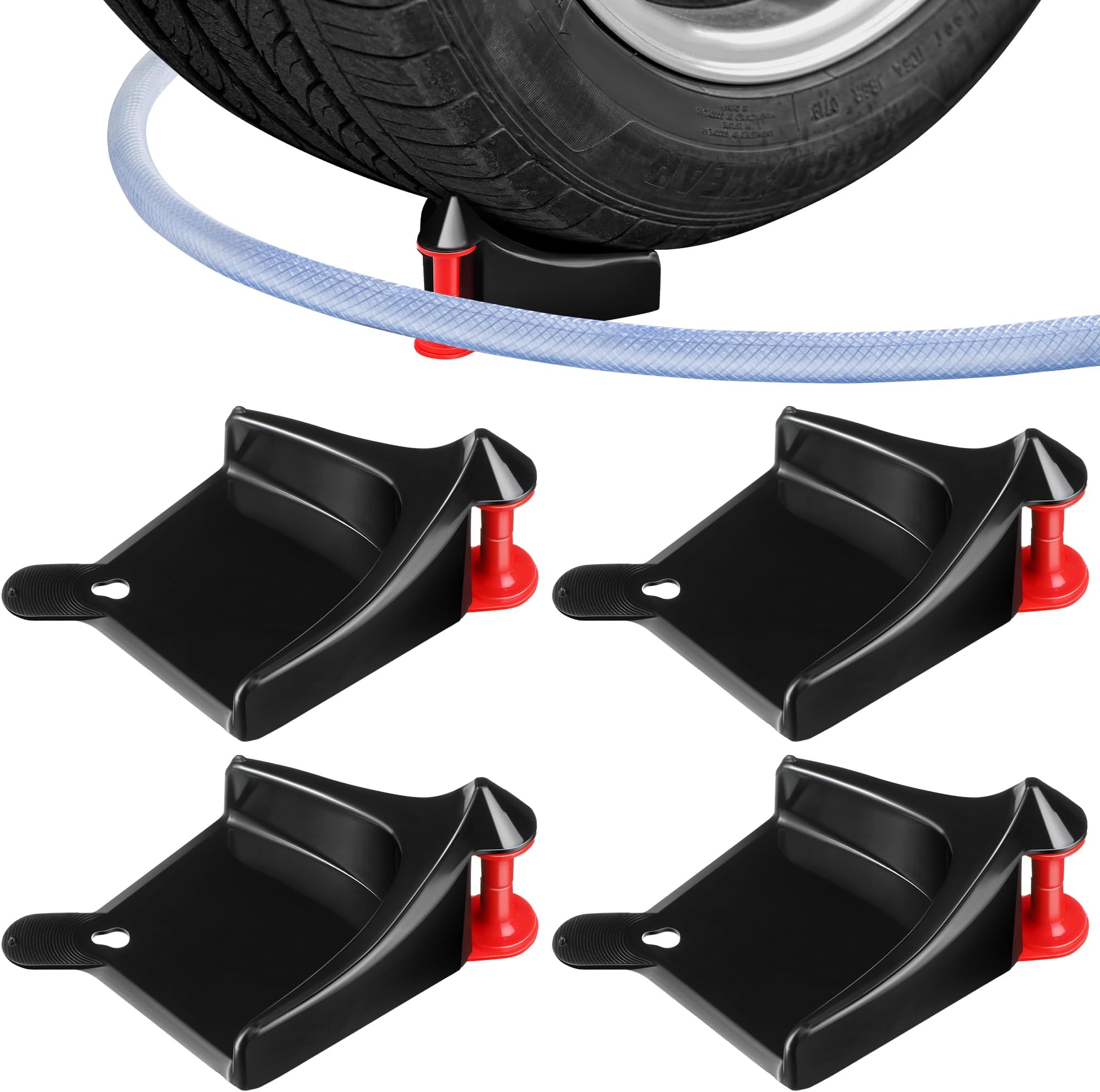 Amazon.com: 4 Pcs Car Hose Guide, Tire Hose Roller for Car Washing ...