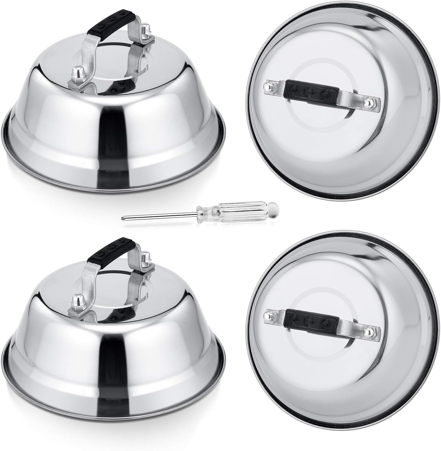 Amazon.com: 6 Inch Aluminum Grill Basting Cover Hamburger Dome Melt ...