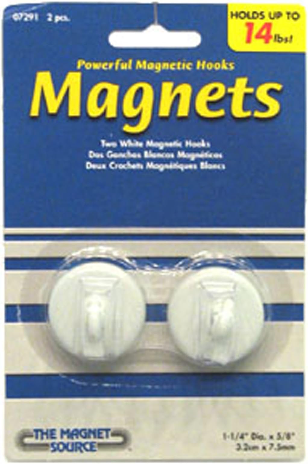 Amazon.com: Master Magnetics 07291 White Magnet Hook 2 Count ...