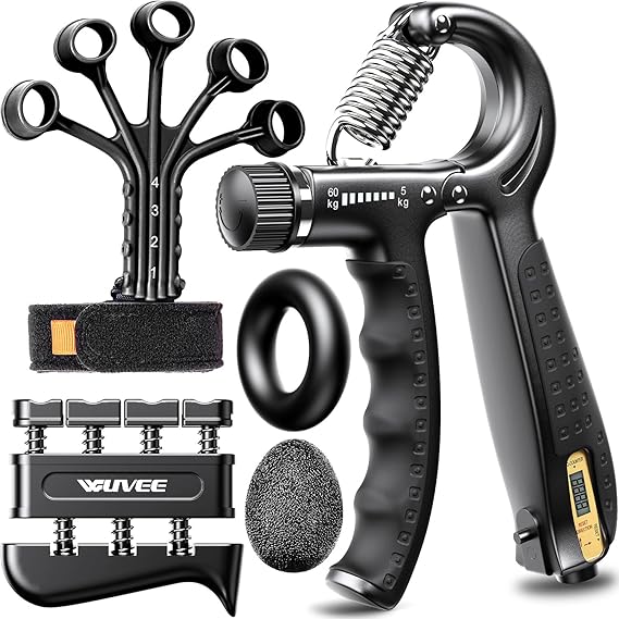 Amazon.com: Grip Strength Trainer Kit (5 Pack) with Hand Grip ...