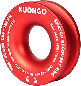 Snatch Recovery Ring, Winch Snatch Block 46000 lbs Pulley for ATV UTV ...