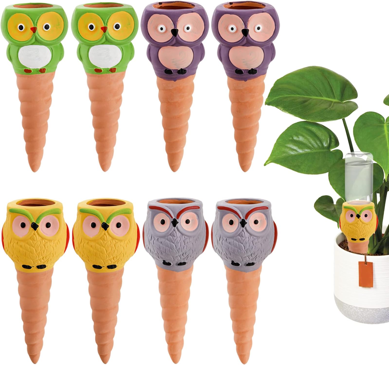 Amazon.com: Self Watering Planter Inserts | Terracotta Watering Spikes ...