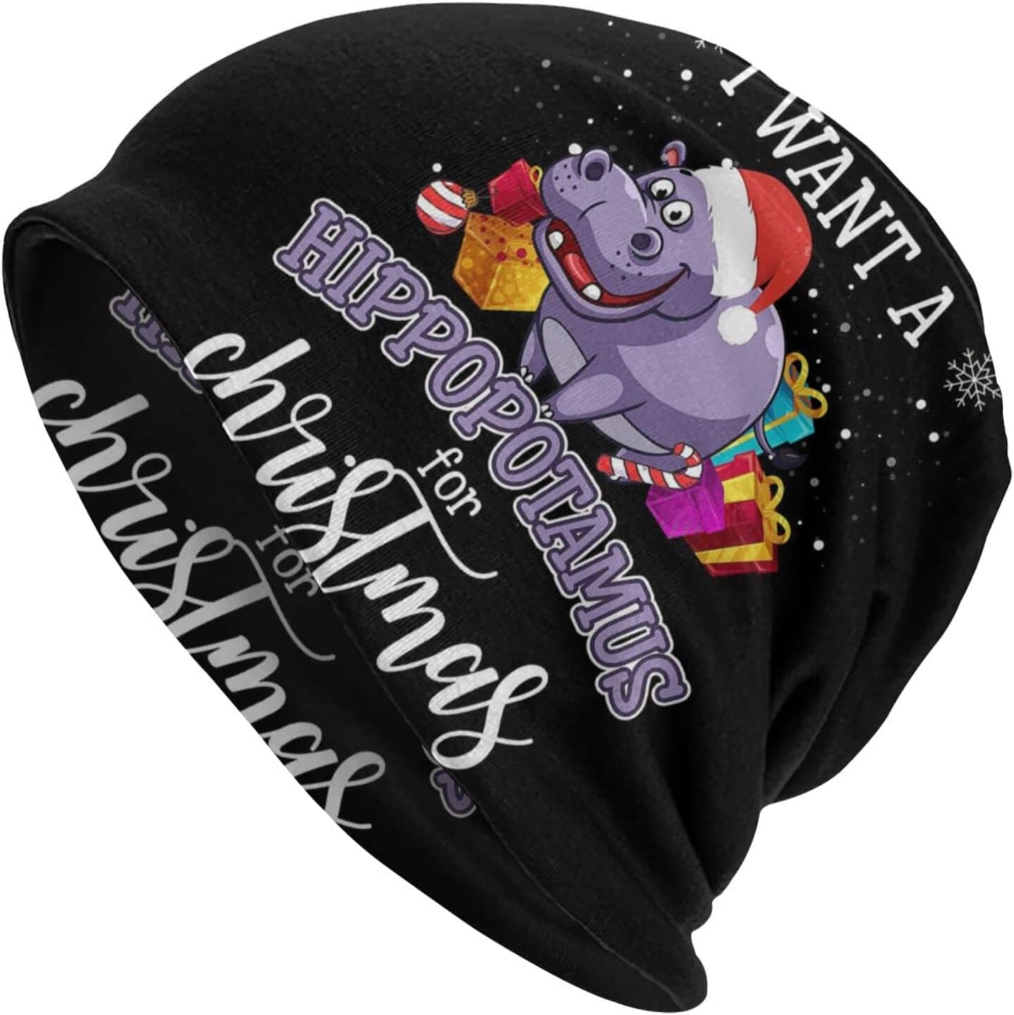 702 Mens Hats I Want A Hippopotamus For Christmas Hippo Lightweight ...