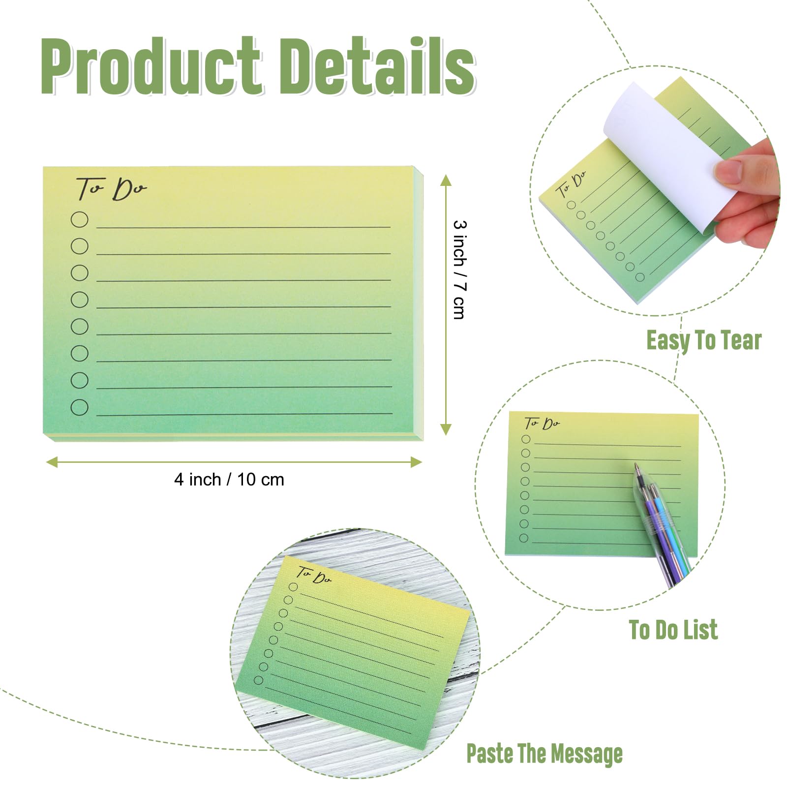 Snapklik.com : 15 Pack Lined Sticky Notes, 750 Sheets, 3x4 Inch Square ...