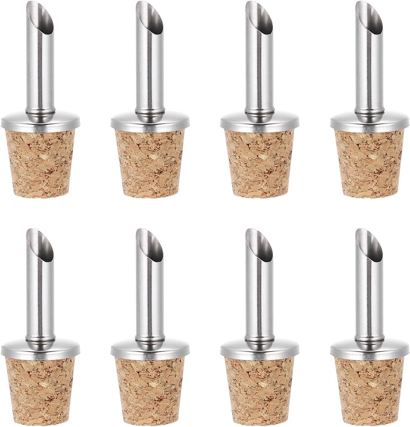 Amazon.com: uxcell 8Pcs Stainless Steel Bottle Pourers, Olive Oil Cork ...