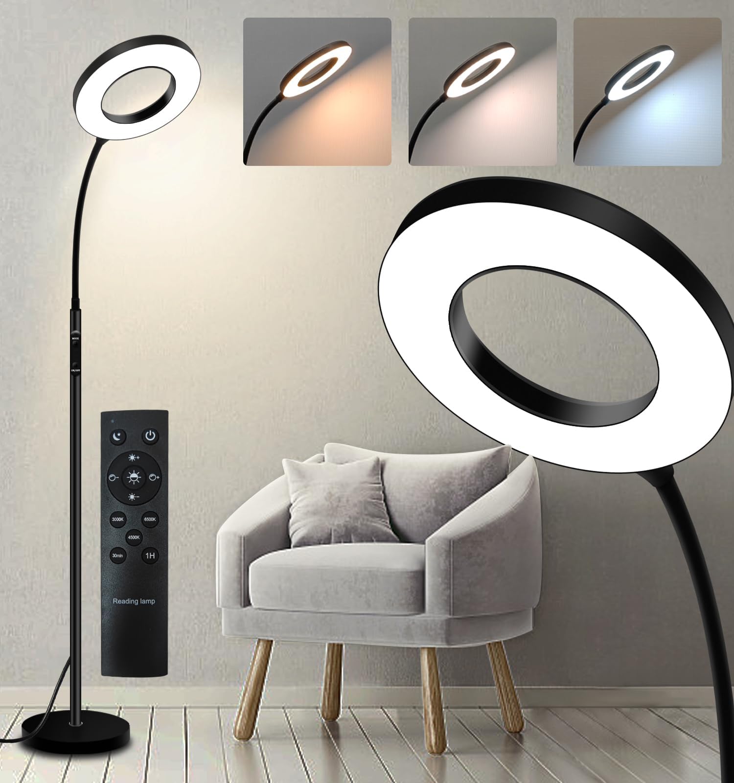 Led Floor Lamp SAMPHON LED Floor Reading Lamp - Dimmable Standing Light ...
