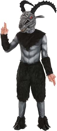 Amazon.com: Baphomet Adult Costume For Men, Goat Outfit Stretch Knit ...