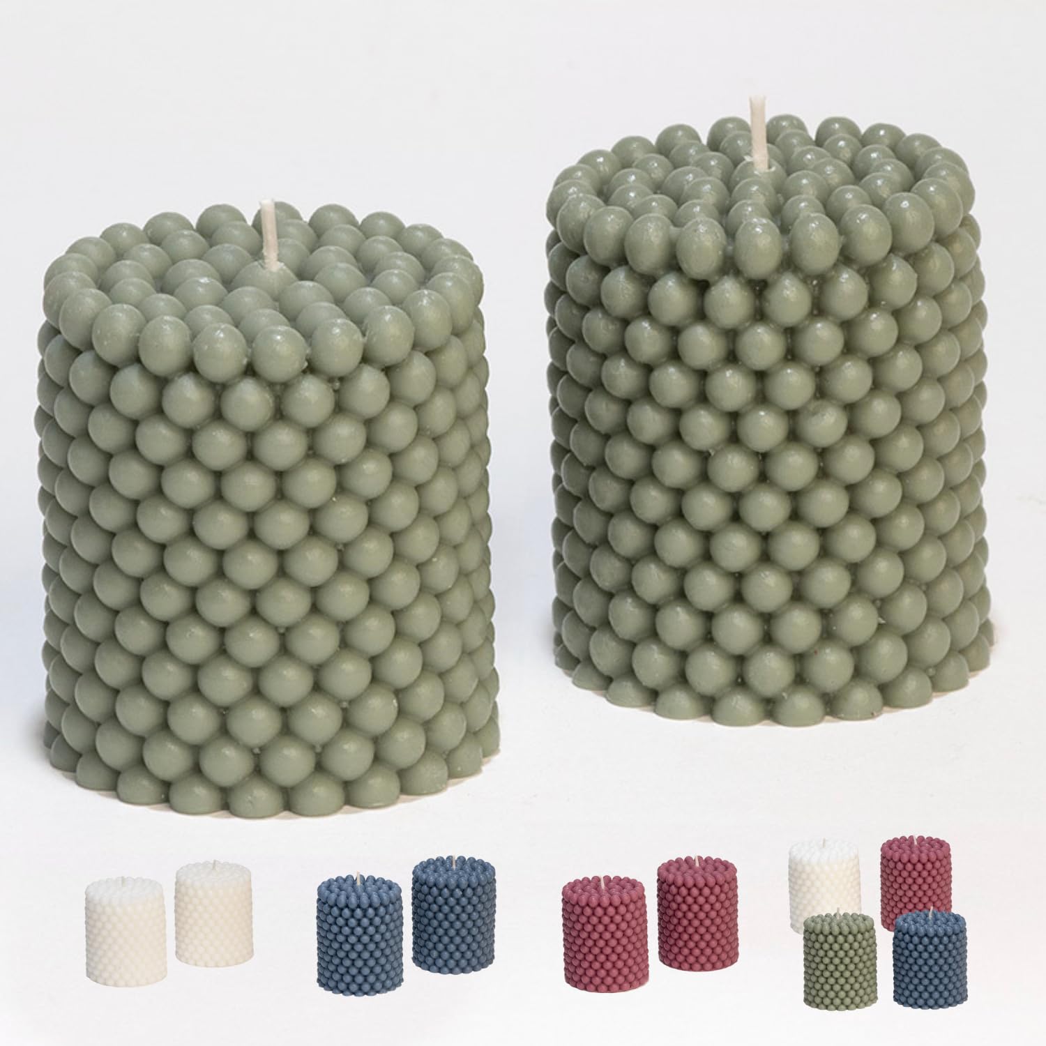 Amazon.com: Hearthfire Hygge Bubble Candle Soy Candle Sets | Unscented ...