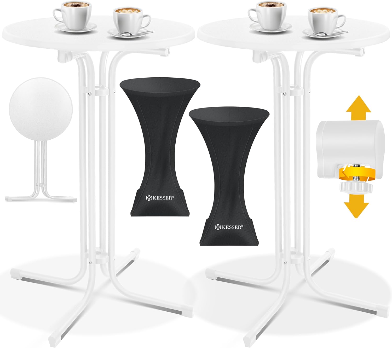 KESSER® Gastro Stehtisch klappbar Bistrotisch 2er Set ...