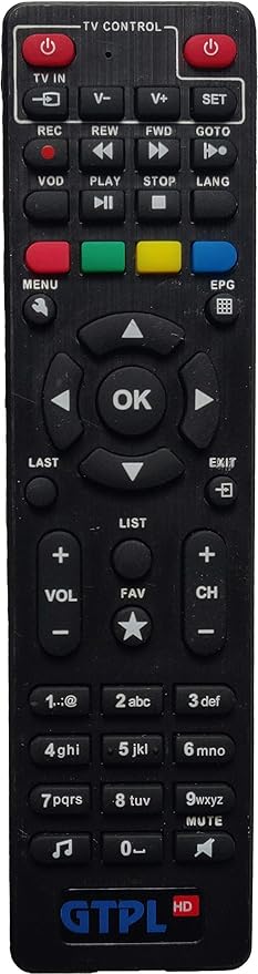 Buy Media Click GTPL HD Setup Box Remote Control Compatible for GTPL HD ...