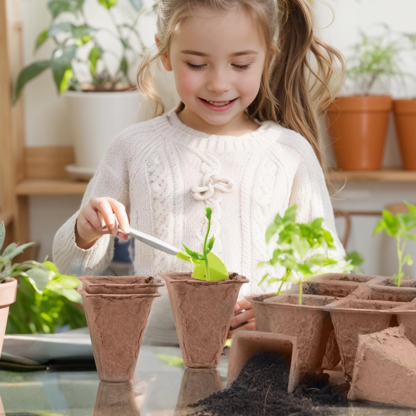 Snapklik.com : 240 Cells Peat Pots Seed Starter Trays,20 Pack ...