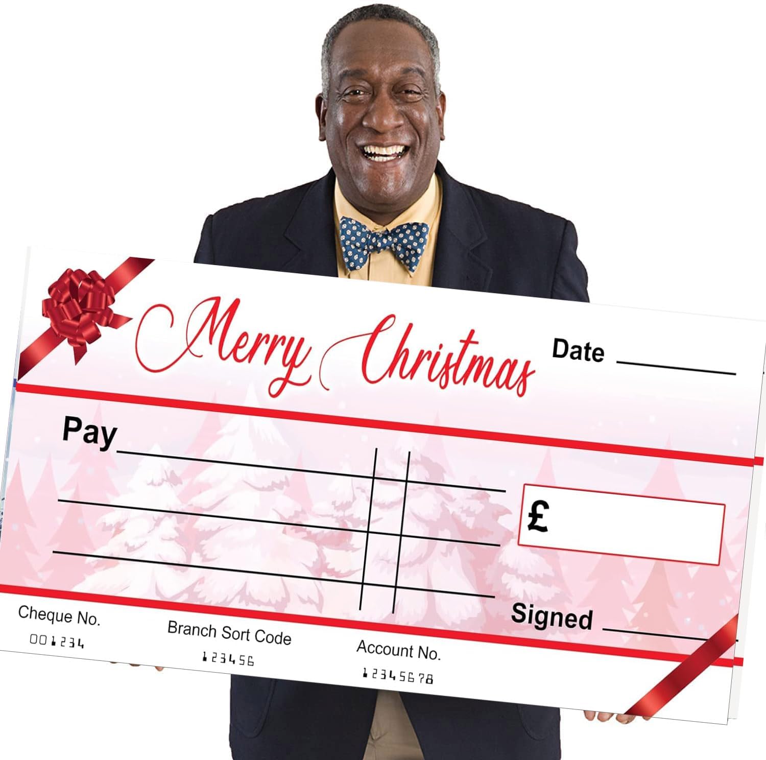 Blank Christmas Xmas Cheque Presentation V33 Paper Large 1m Wide x 50cm ...