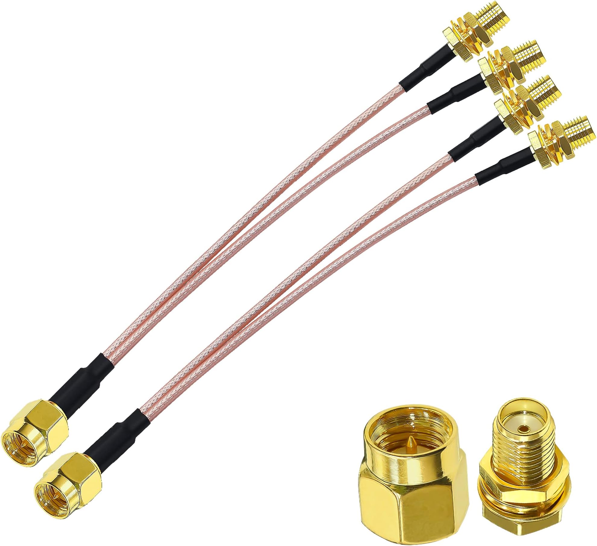 Amazon.com: DHT Electronics 2-Pack RF coaxial coax assembly FPV Antenna Extension Cable SMA ...