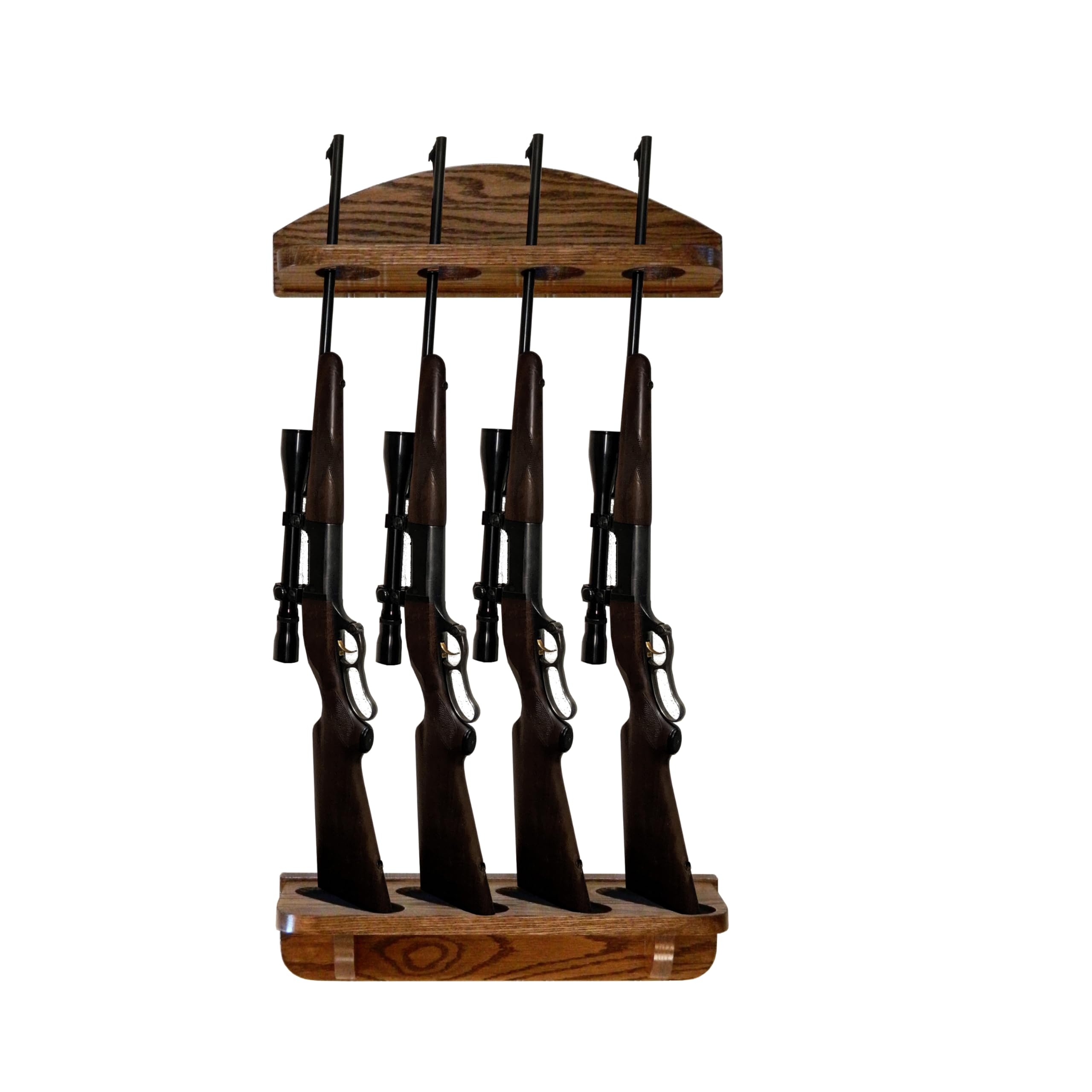 Amazon.com: Weaver Wood Designs Gun Rack 4-Gun Solid Oak Wall DisplayL8 ...