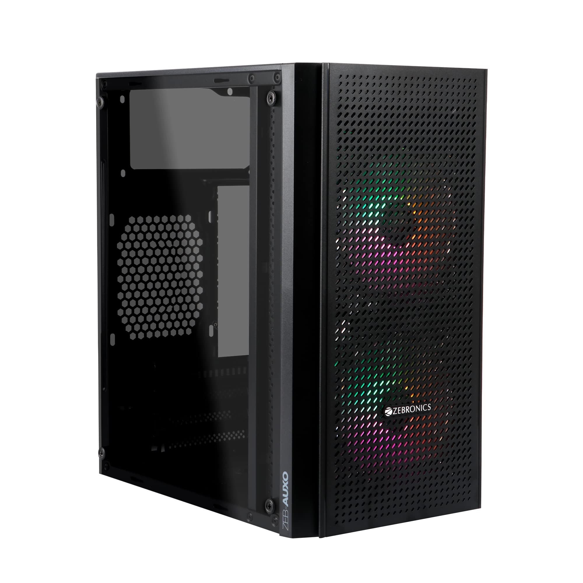 Buy ZEBRONICS Zeb- AUXO Gaming Cabinet with Micro ATX Support, USB3.0 ...