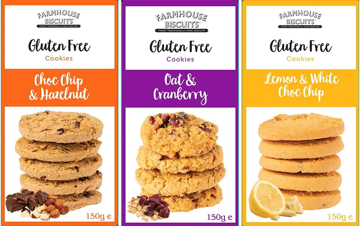 Farmhouse Luxury Biscuits Gluten Free Cookies Selection - Choc Chip ...
