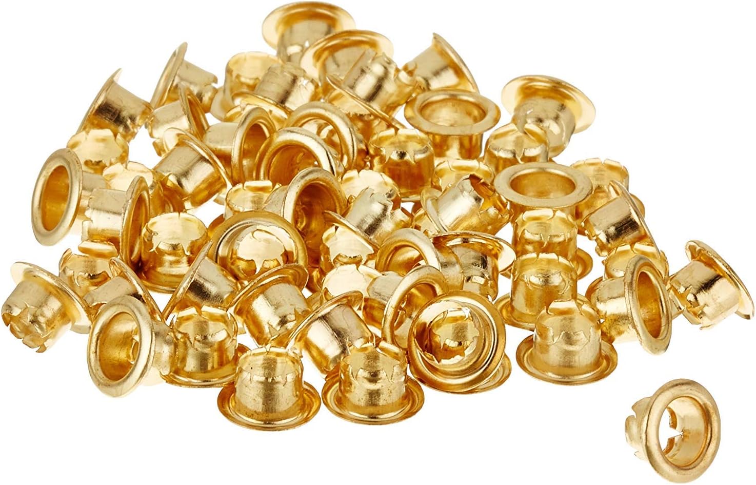 3xNatural Brass Finish Eyelets for Use with Eyeletter & Punch with a 4 ...