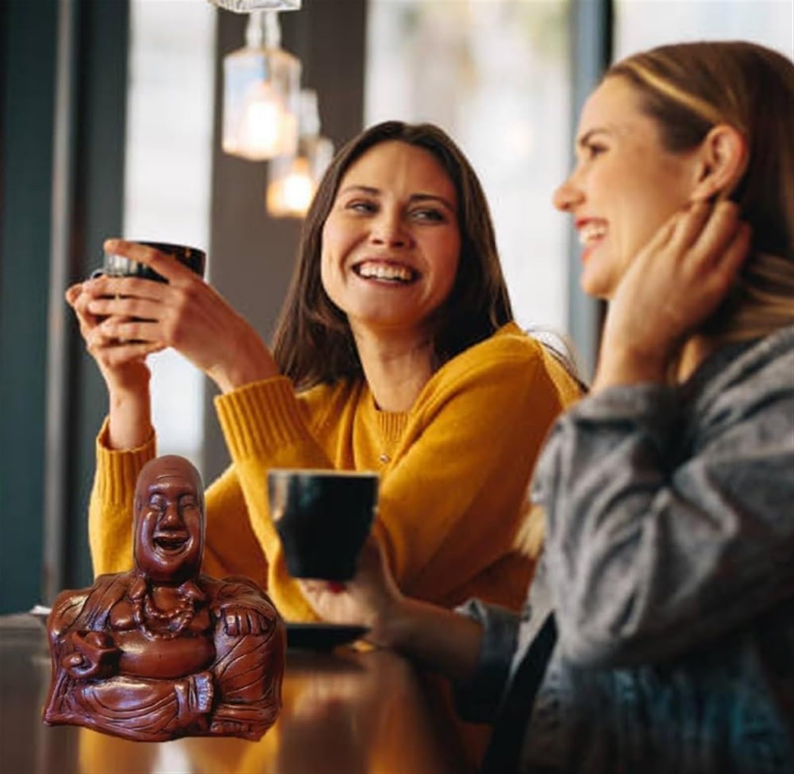 Snapklik.com : Buddha Flip Middle Finger Statue