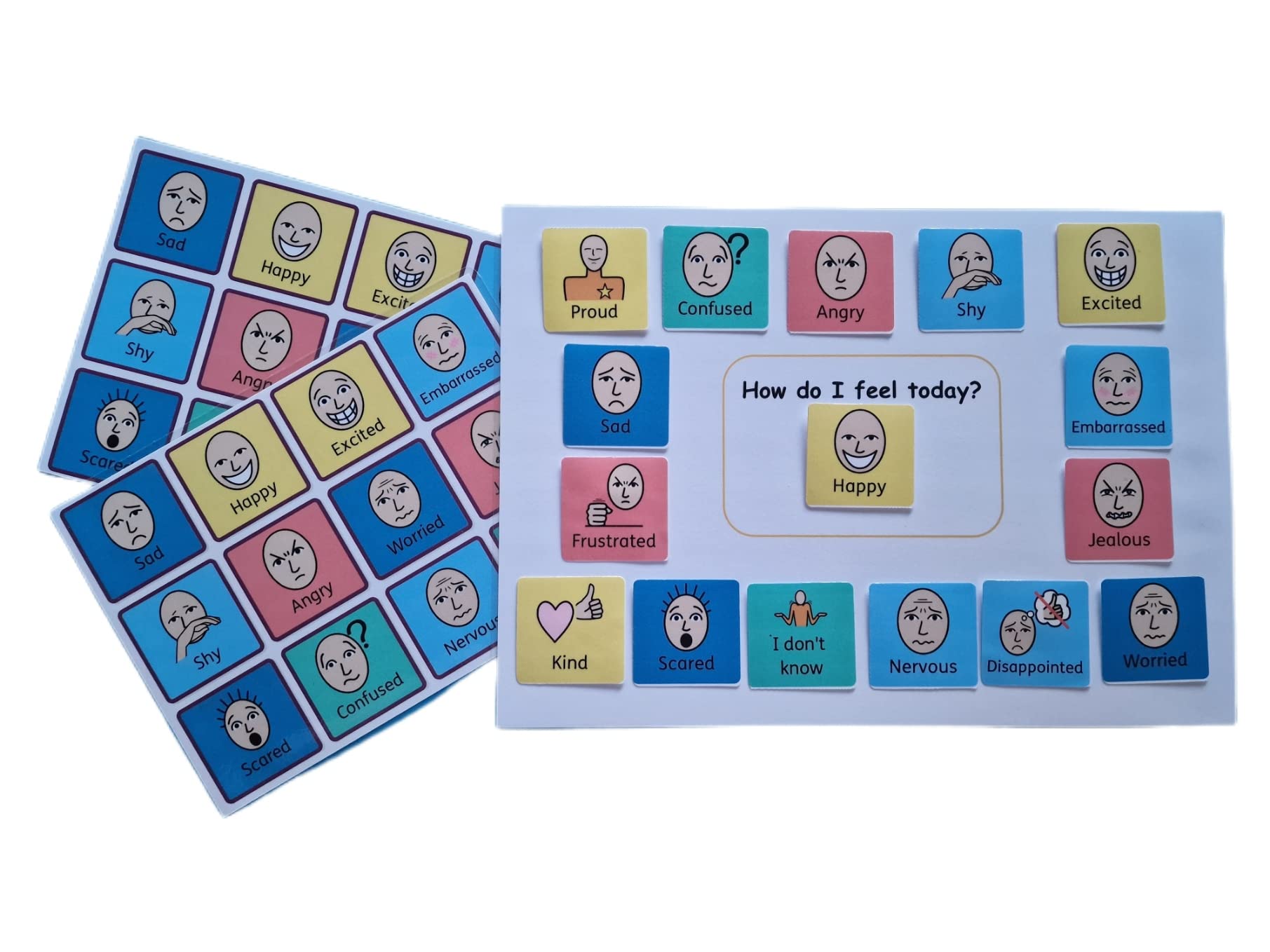 Buy Feelings and Emotions Chart for Visual Learners, Toddlers, SEN ...