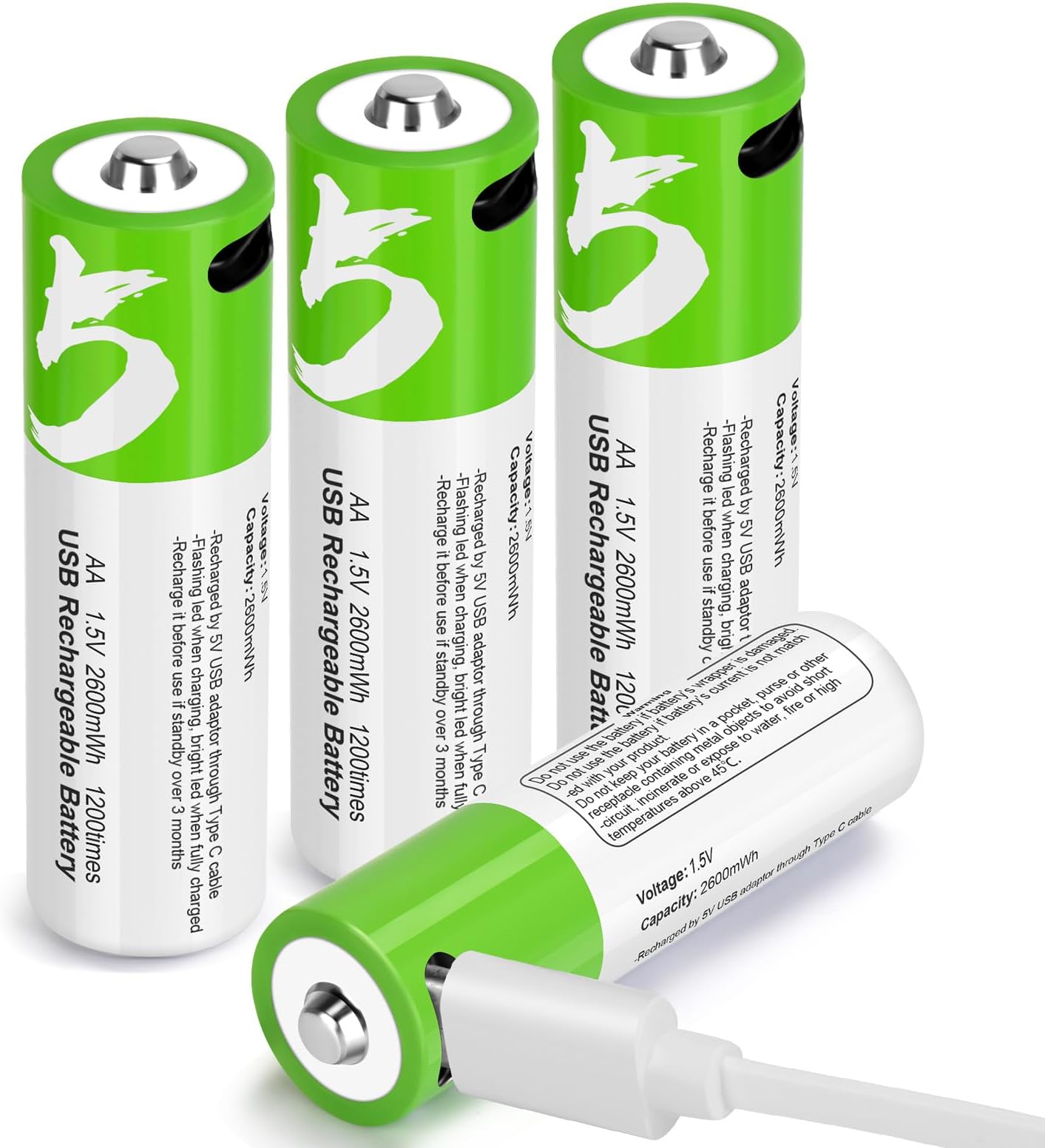 Amazon.com: Survival Frog EasyPower USB AA Rechargeable Batteries -1.2V ...