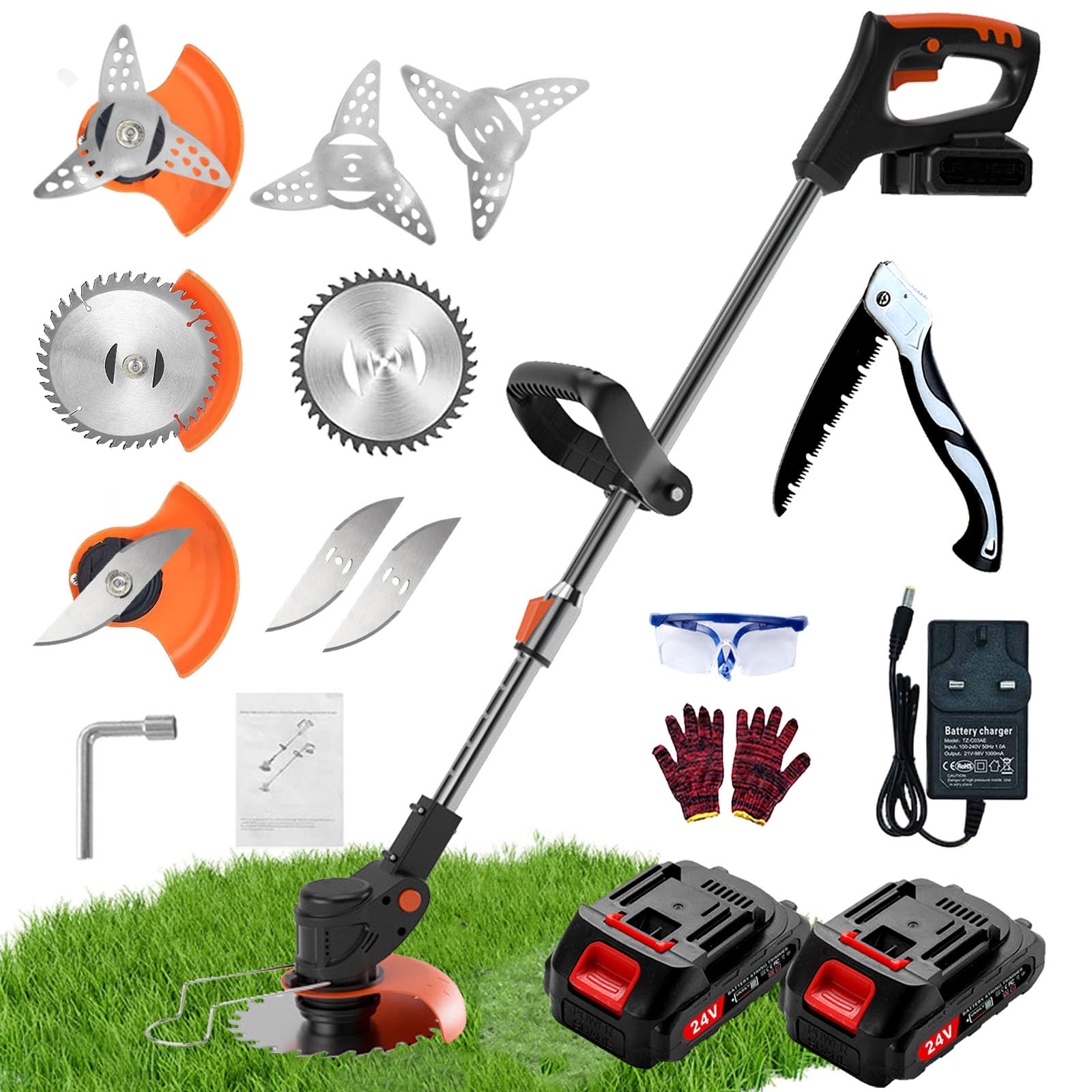 Gonpmny Strimmer, Garden strimmer, Cordless Strimmer with 3 Types ...