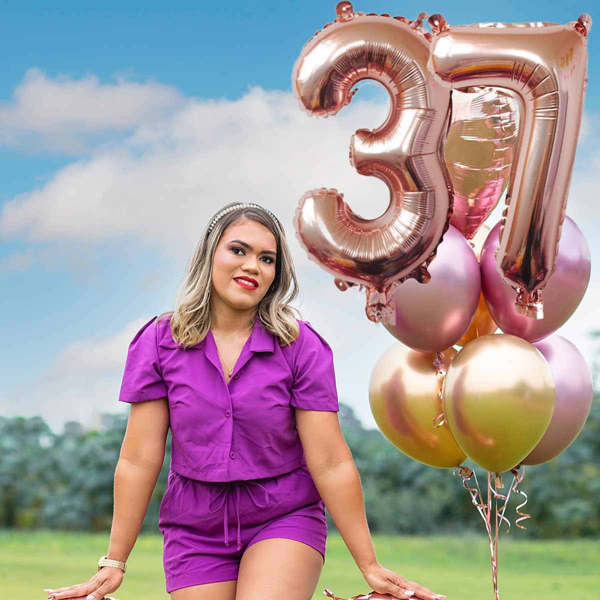 Globos digitales del número 37, globos del alfabeto de 37 pulgadas ...