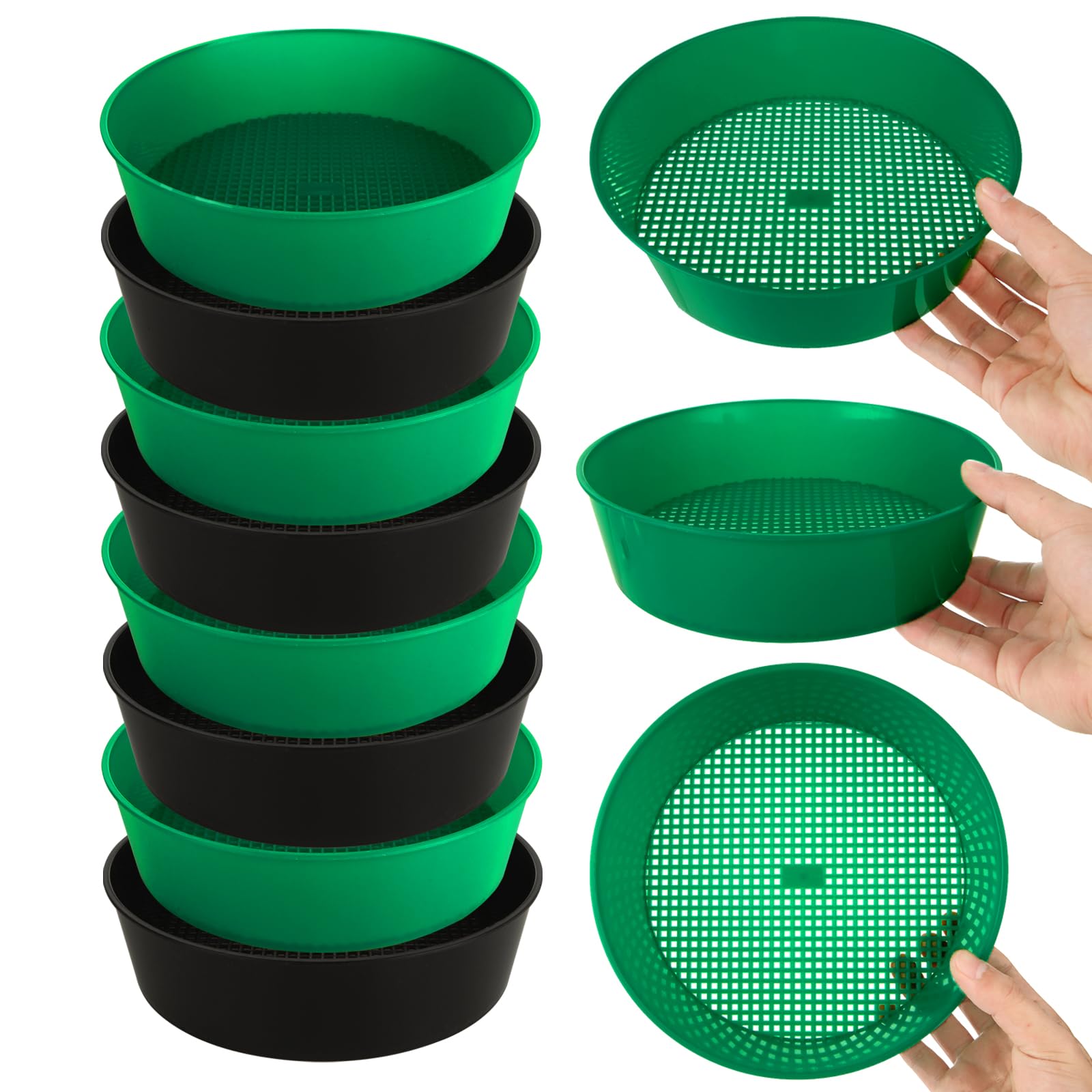 Amazon.com : YOUNTHYE 8PCS Soil Sifter for Gardening Plastic Soil ...
