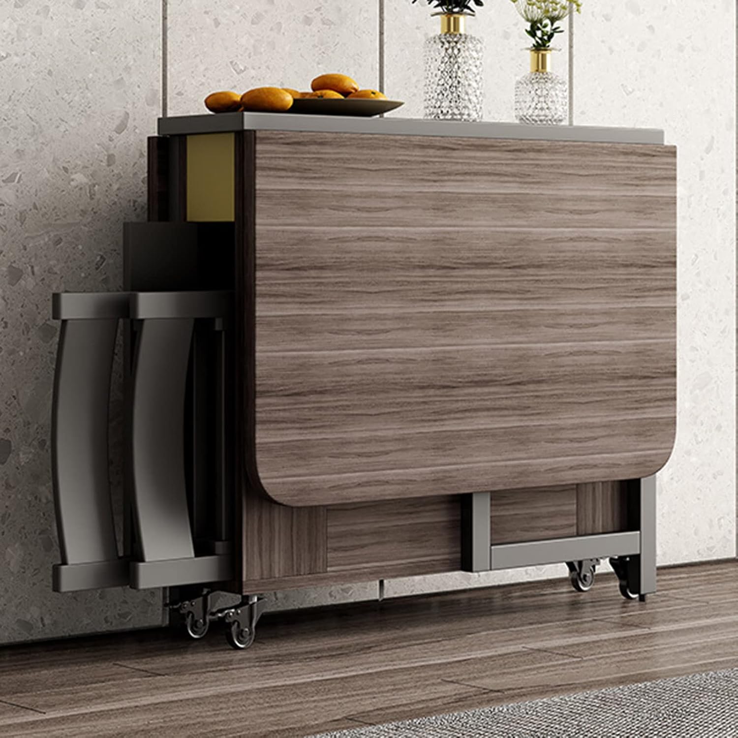 Dining Table, Drop Leaf Table, Folding Kitchen Table, Saving Space ...