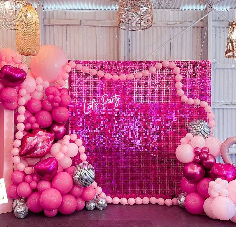 Shimmer Wall Sequin Panels Shimmer Wall Backdrop - Matte Pink Sequin ...