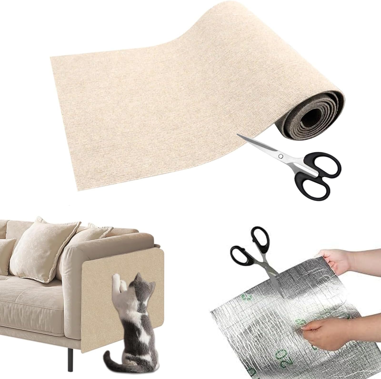 Amazon | DIY粘着式猫爪とぎポスト 猫用 爪研ぎマット 厚手 爪とぎシート 天然サイザル麻製 つめとぎ カーペット 耐摩耗 汚れ防止 スクラッチャーマット 猫用おもちゃ 家具や壁の ...